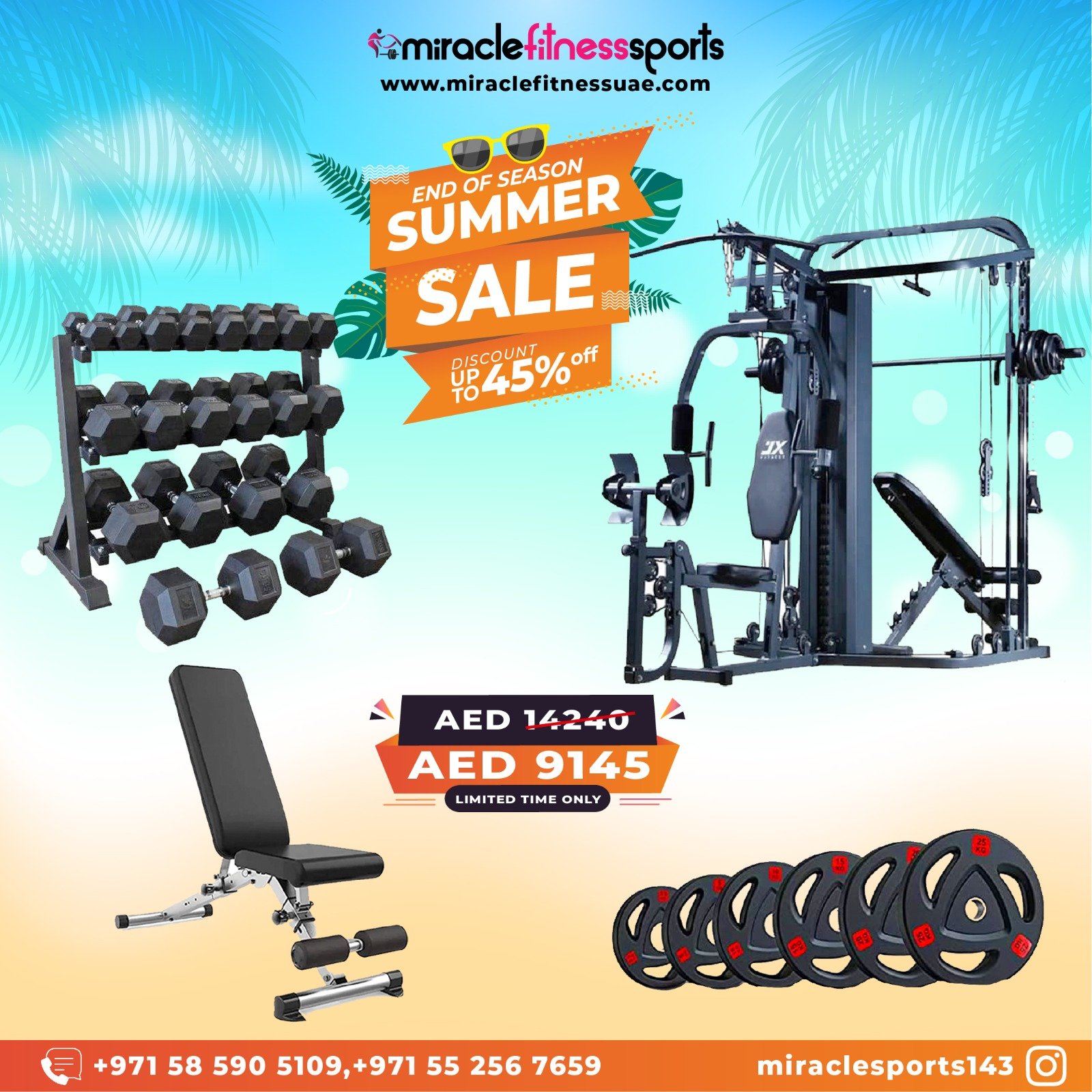 Miracle Fitness Sports- JX Fitness All-in-One Home Gym Set